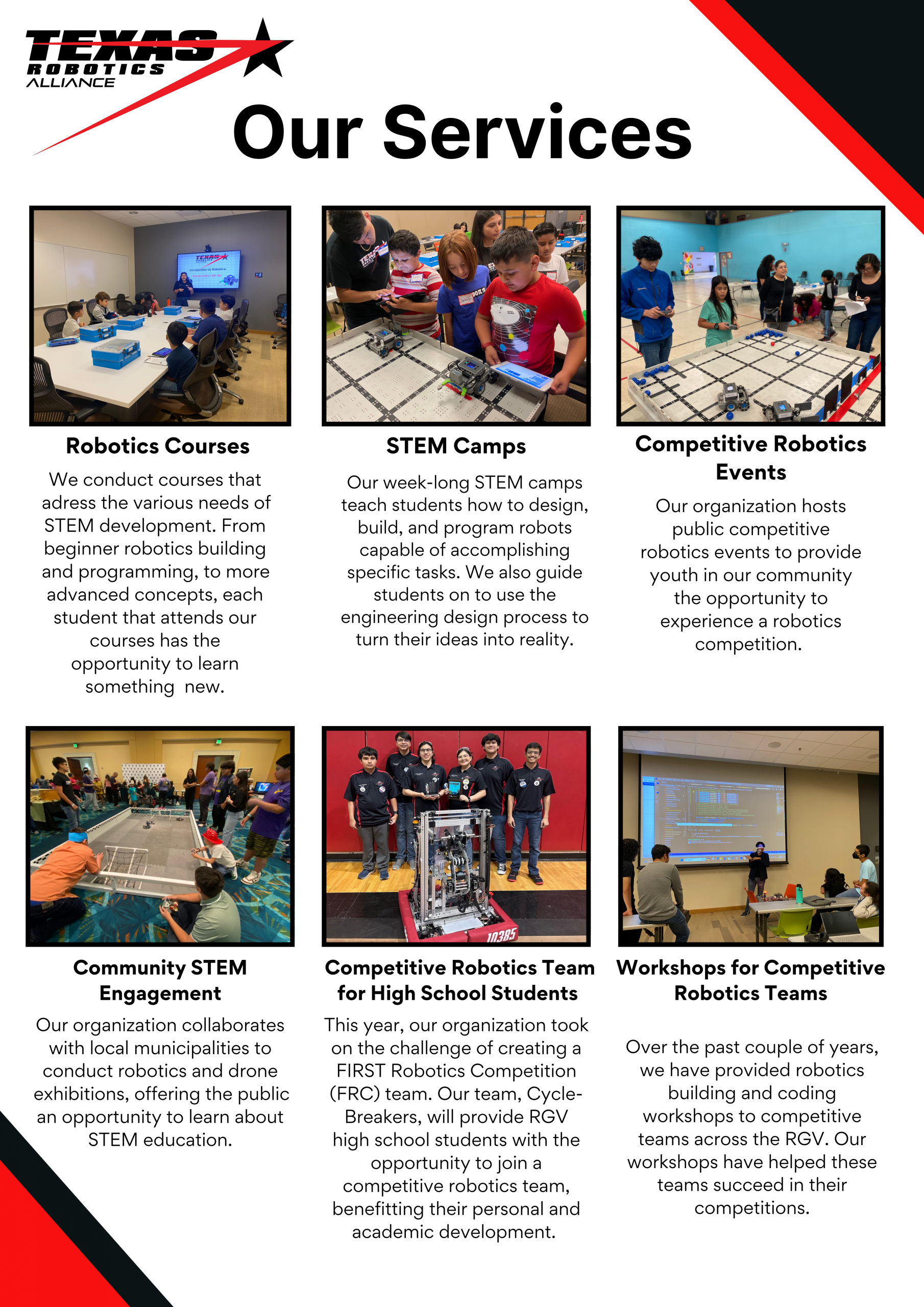 Our Services – Texas Robotics Alliance